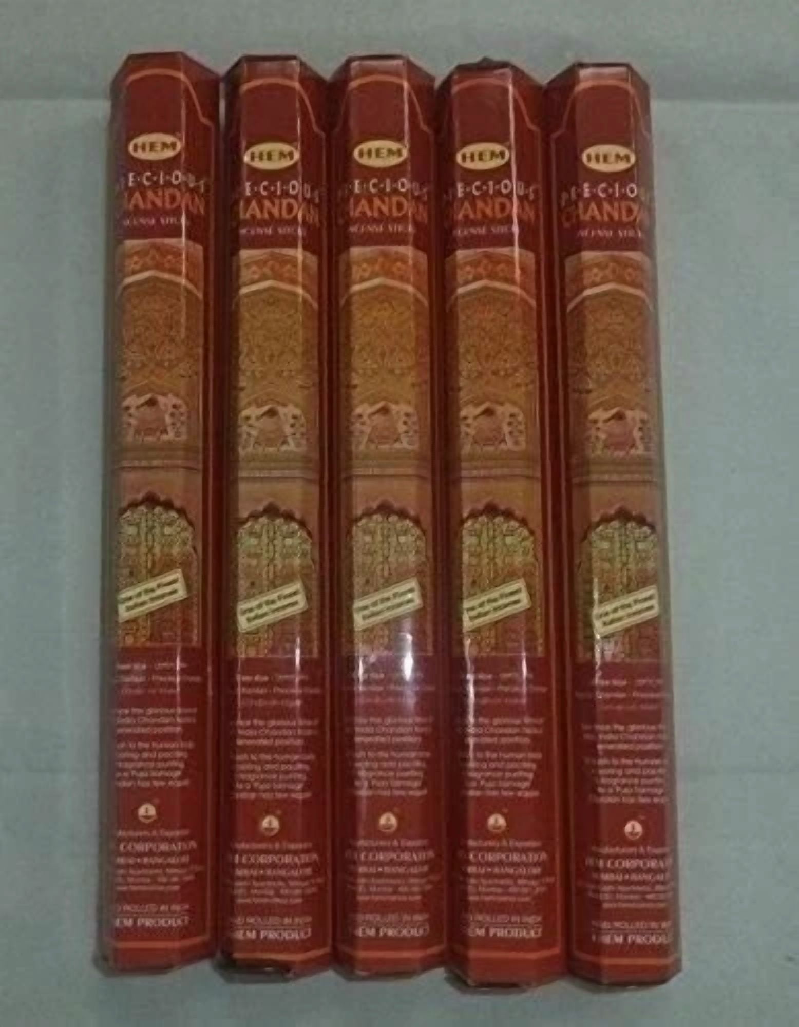 STARLIGHT- Hem Precious Chandan 100 Incense Sticks (5 X 20 Stick Packs ...