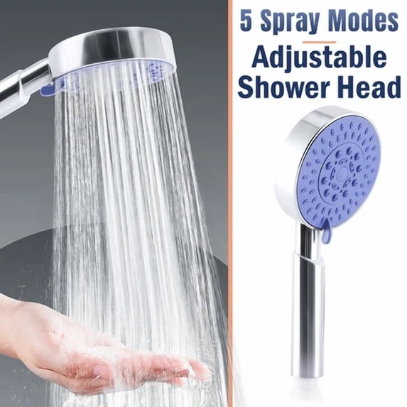 STARLIGHT- High Pressure Shower Head 5 Settings Handheld Shower Heads ...