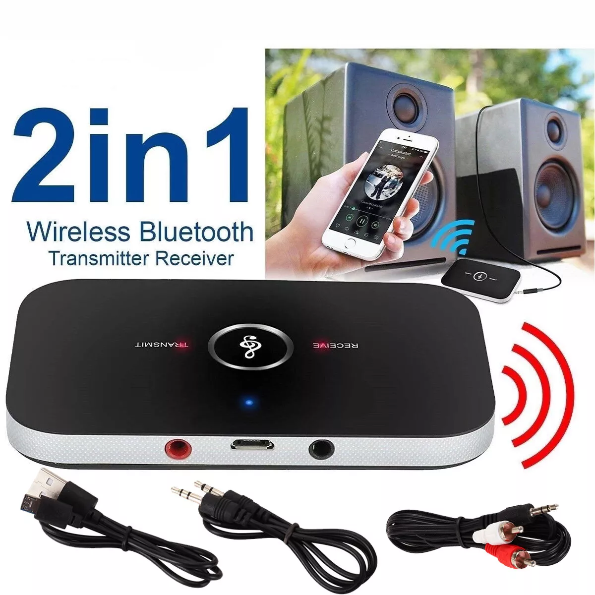 STARLIGHT- Home Audio/Bluetooth Transceiver Wireless Rca To 3.5Mm ...