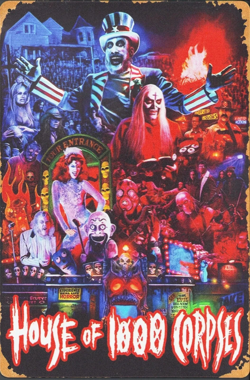 STARLIGHT- House Of 1000 Corpses Evil Horror Movie Tin Metal Sign 8"X12 ...