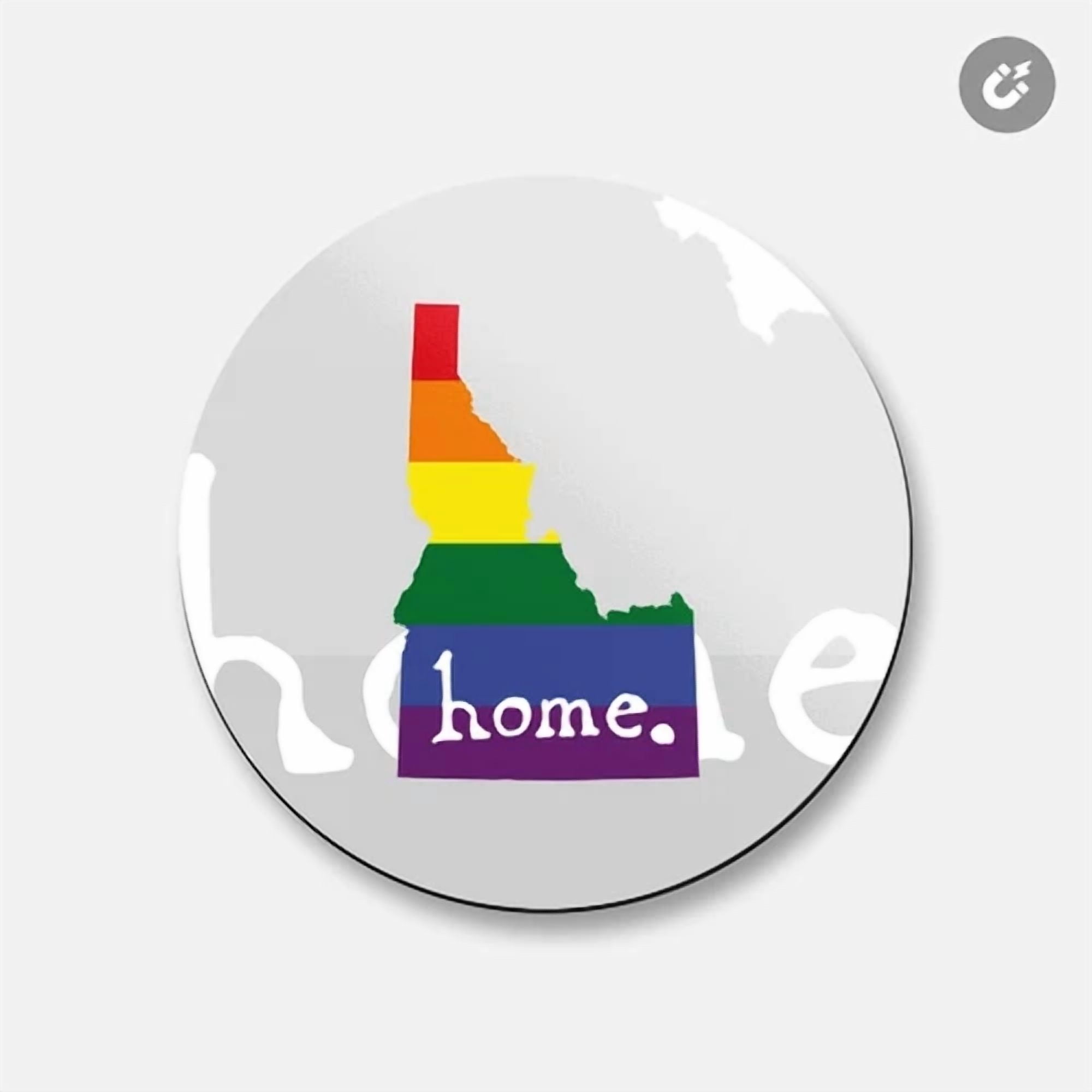 STARLIGHT- Idaho Usa State Map Pride Home Lgbt Flag | 4'' X 4'' Round ...