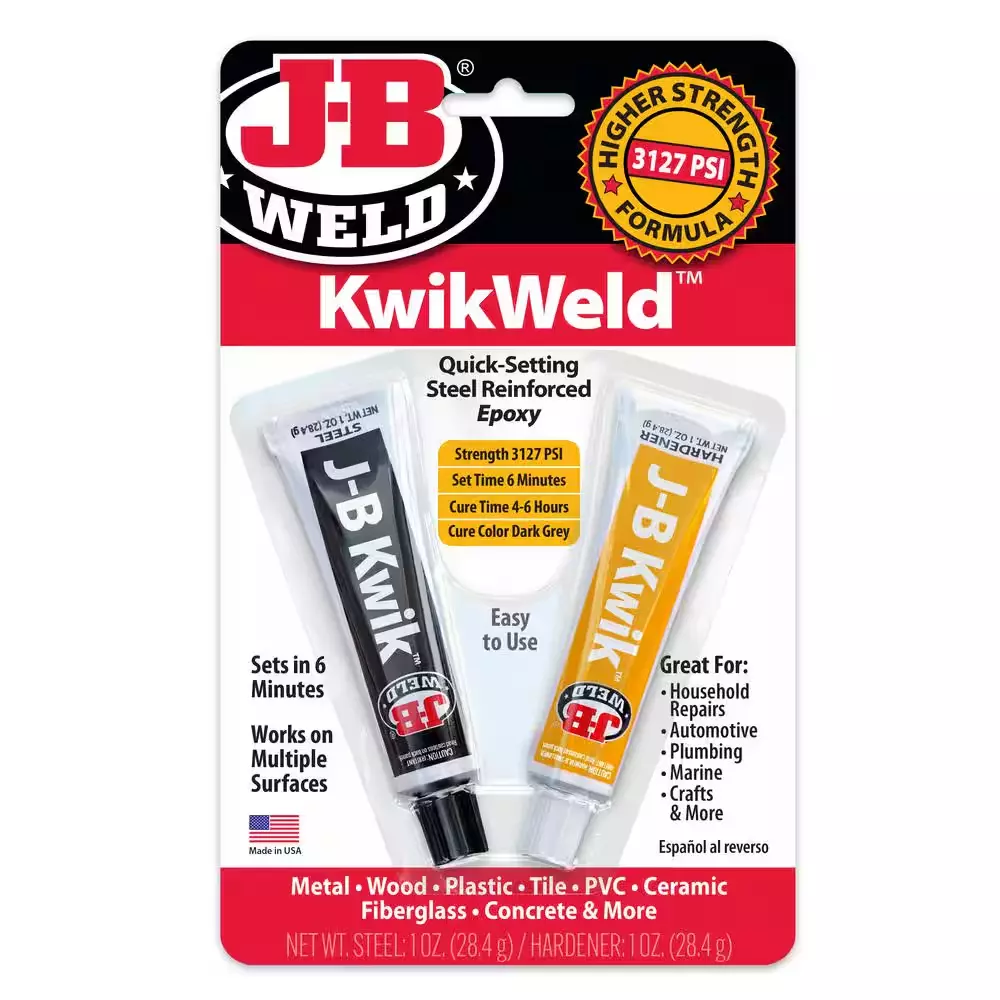 STARLIGHT- J-B Weld 8276 Kwikweld Quick Setting Steel Reinforced Epoxy ...
