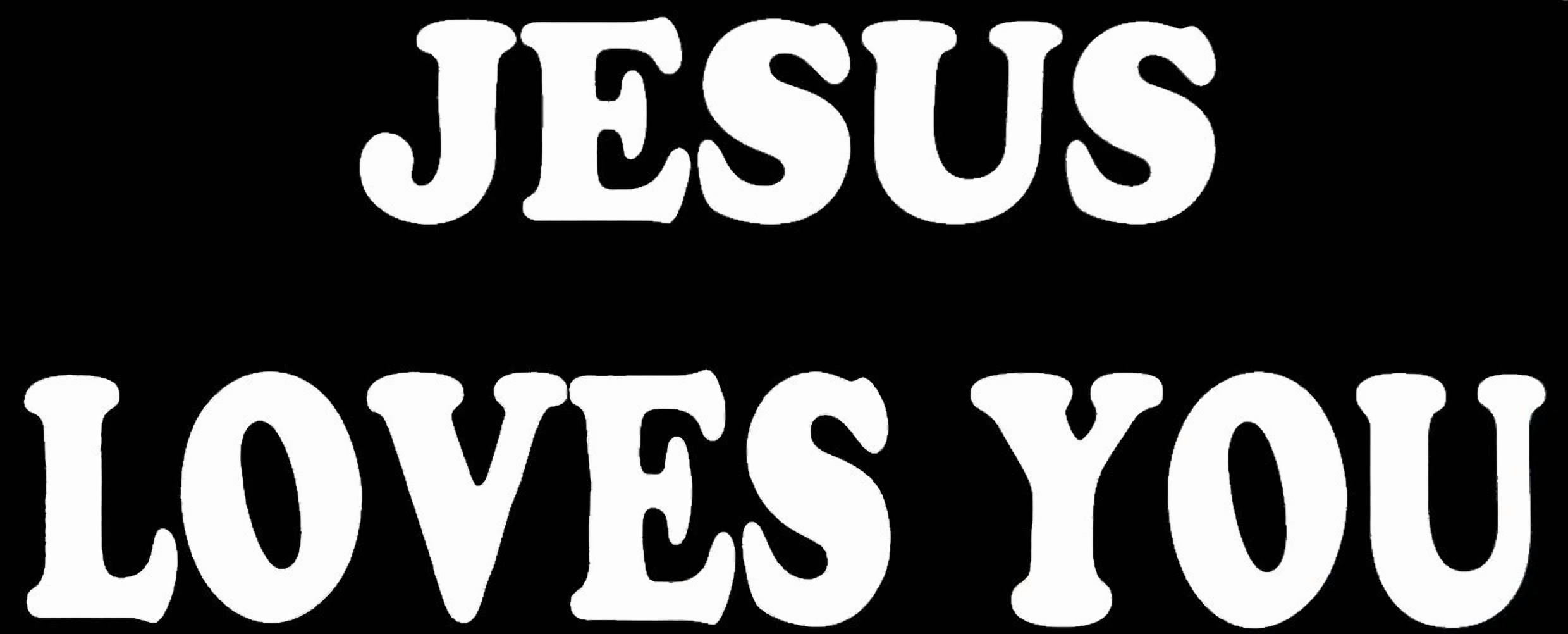STARLIGHT- Jesus Loves You Black Vinyl Decal Bumper Sticker - Walmart.com