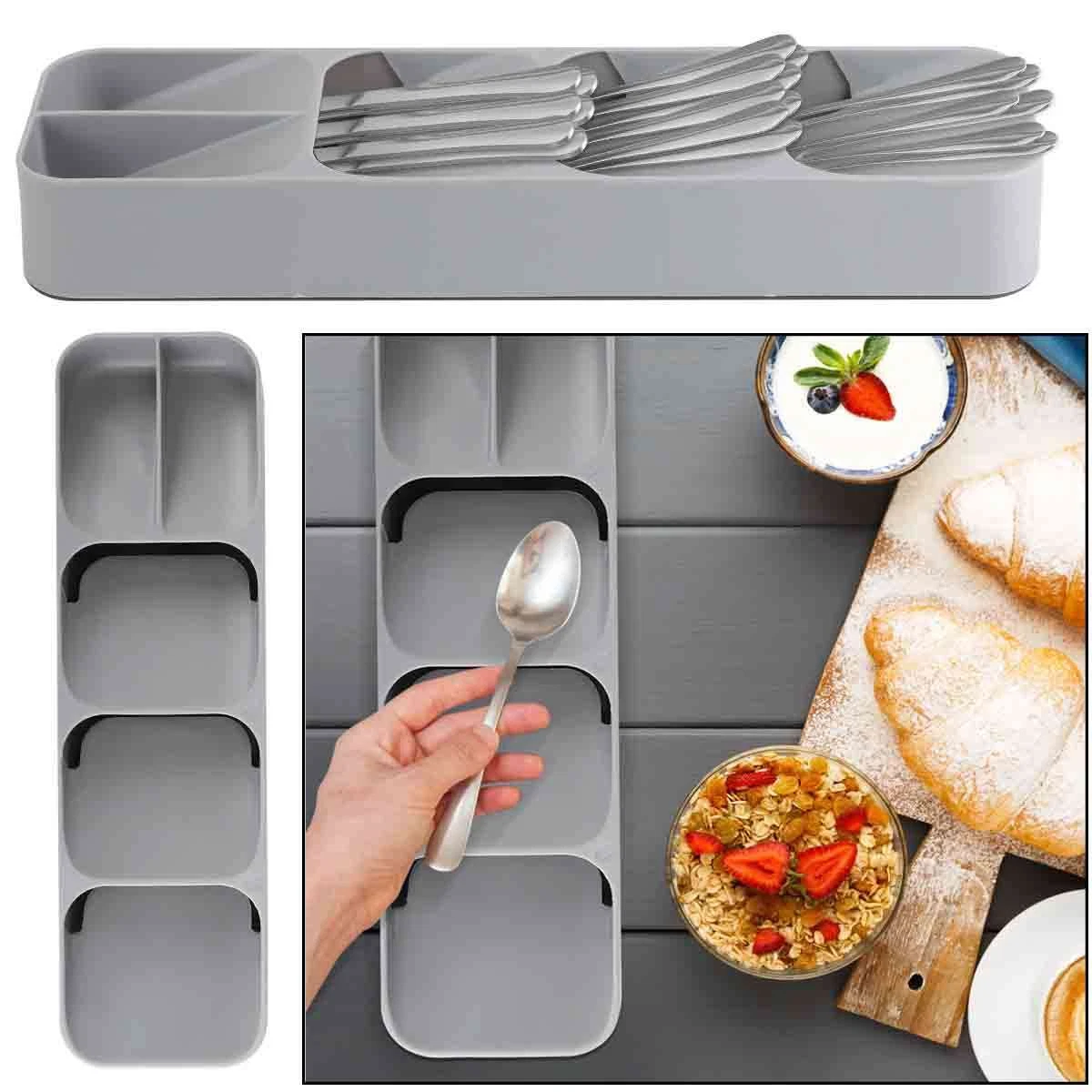 STARLIGHT- Kitchen Drawer Cutlery Organizer Tray Storage Holder Rack ...