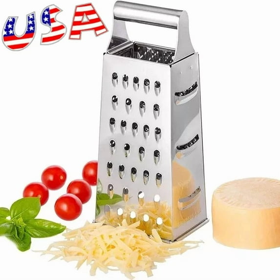 STARLIGHT- Kitchen Stainless Steel 4-Sided Box Food Grater Vegetable ...