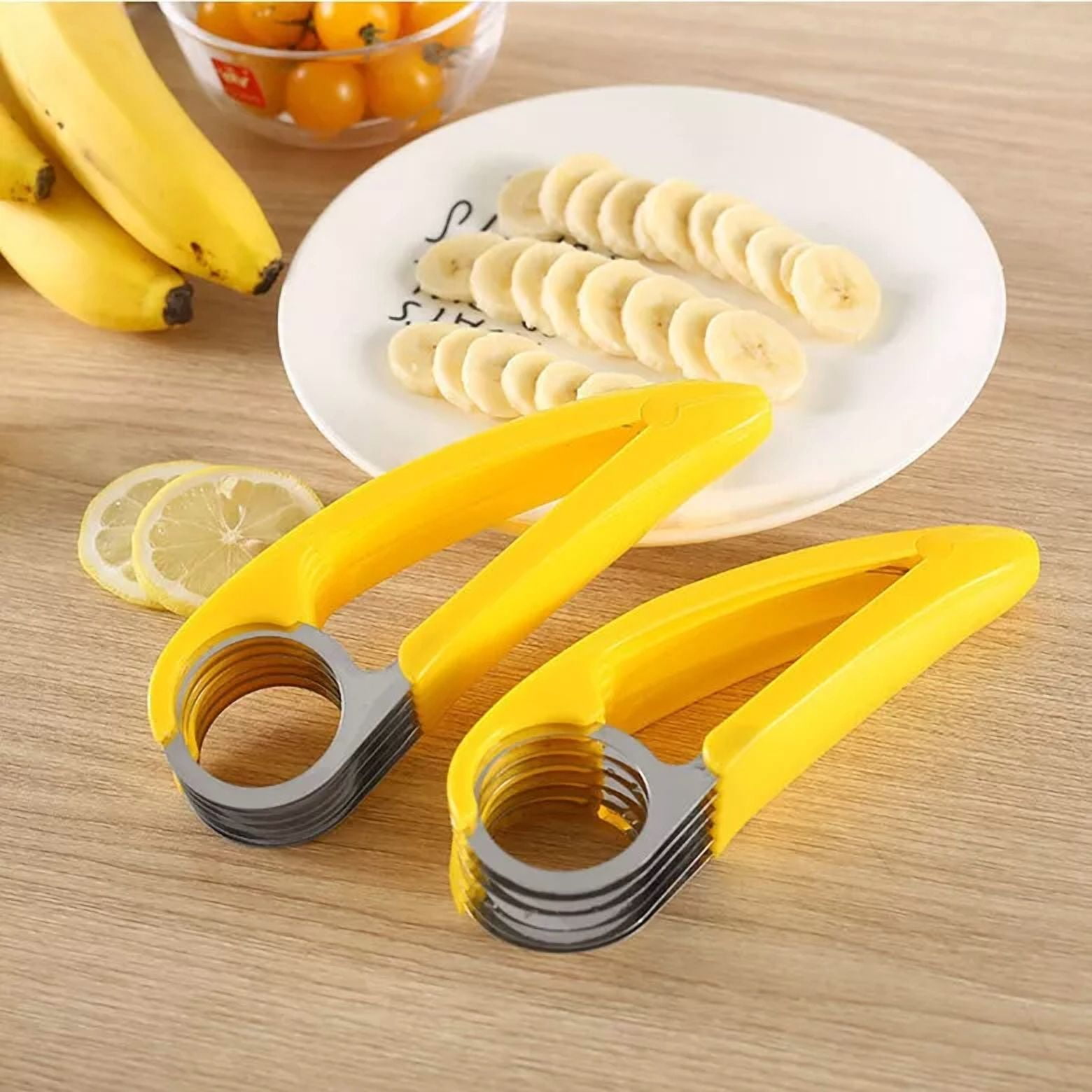 STARLIGHT- Kitchen Stainless Steel Fruit Slicer Banana Slicer Fruit ...