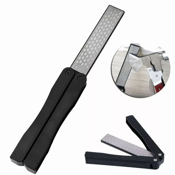 STARLIGHT- Knife Sharpener Double Sided Pocket Foldable Diamond Sharpening Stone Kitchen ...