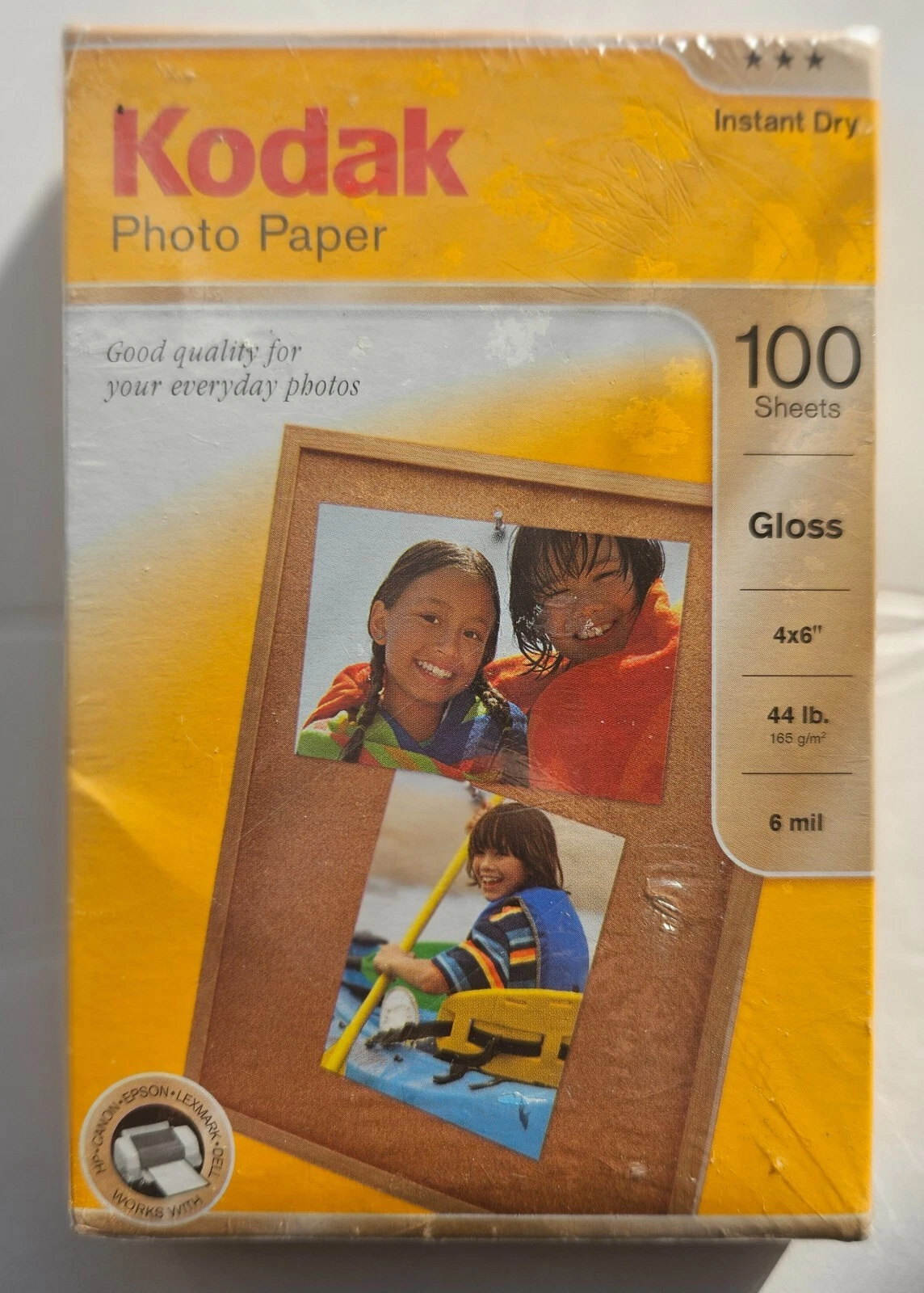 STARLIGHT- Kodak Photo Paper 100 Gloss Sheets 4X6" 44 Lb 6 Mil Instant ...