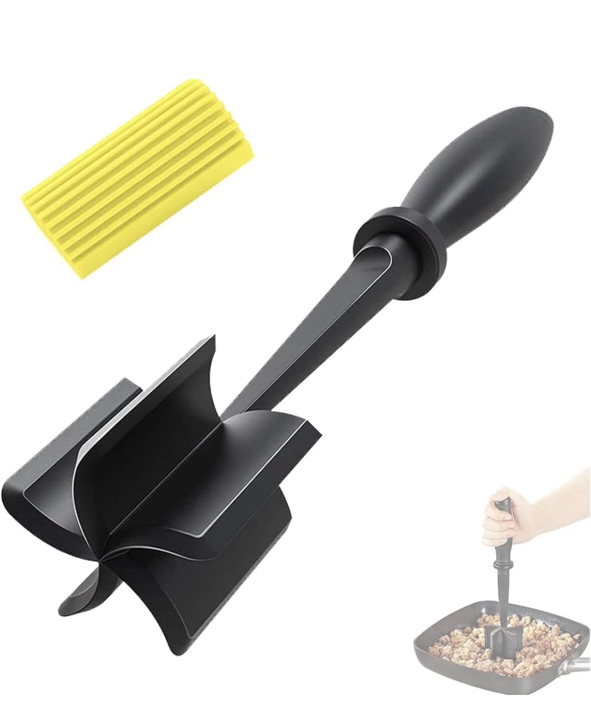 STARLIGHT- Meat Hamburger Chopper Heat Resistant Utensil Ground Beef ...