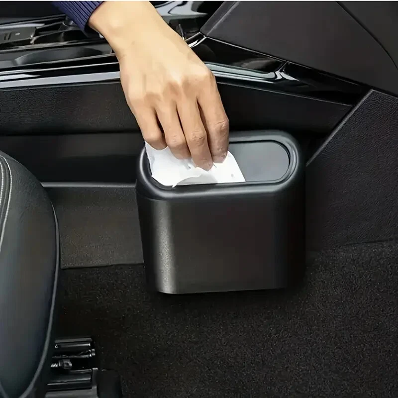 STARLIGHT- Mini Car Trash Can Bin With Lid Car Garbage Trash Can ...