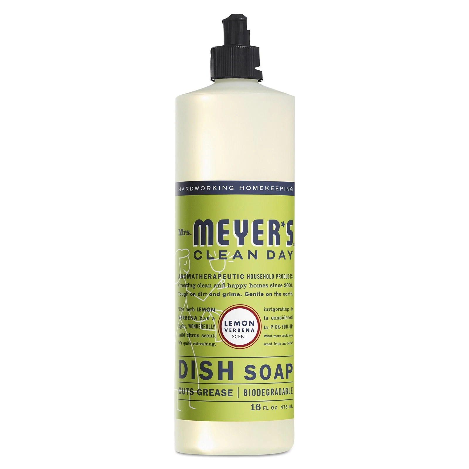 STARLIGHT- Mrs. Meyer'S Dish Soap Lemon Verbena Scent 16 Oz Bottle ...