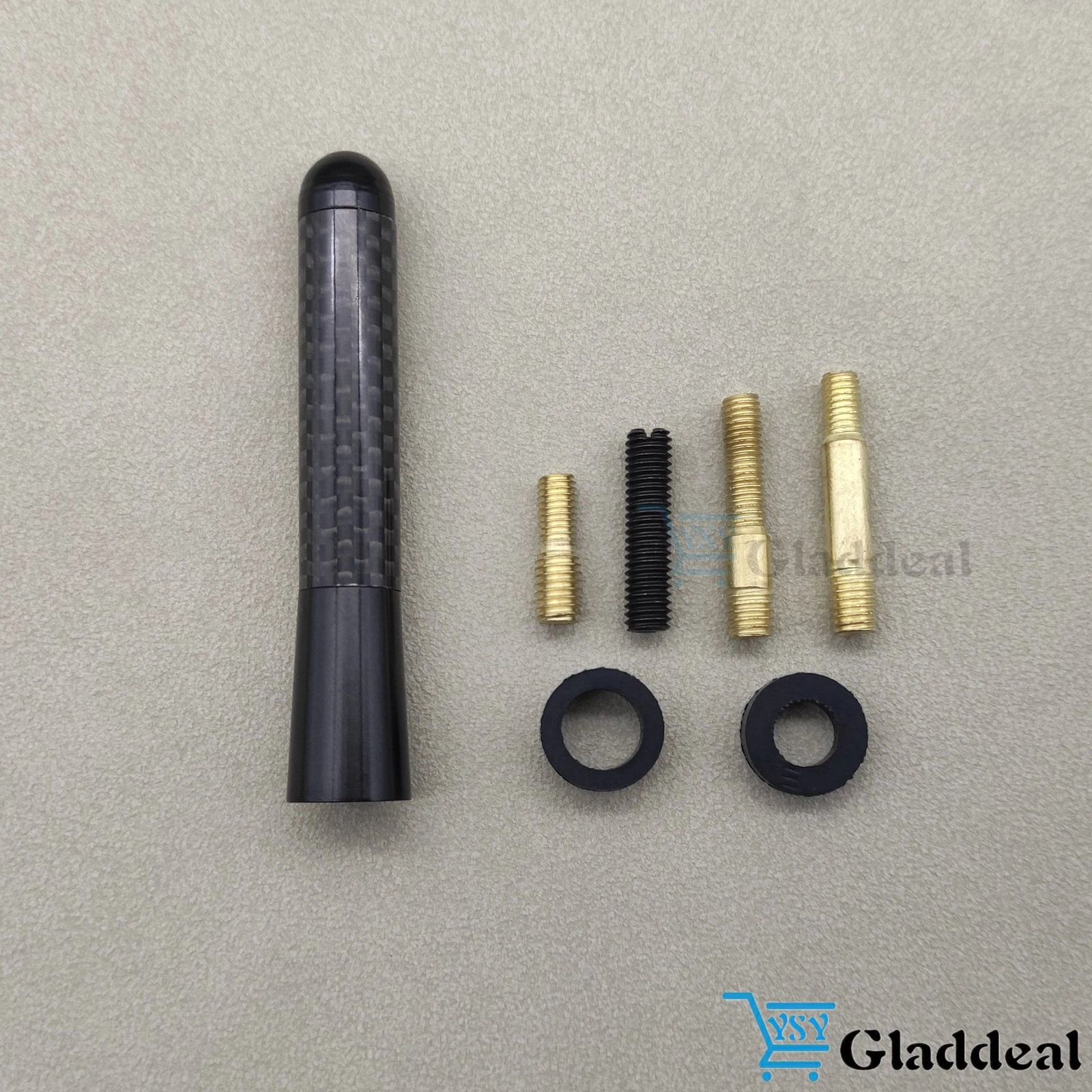 STARLIGHT- New 3" Car Carbon Fiber Screw Radio Short Antenna W/ Screws ...