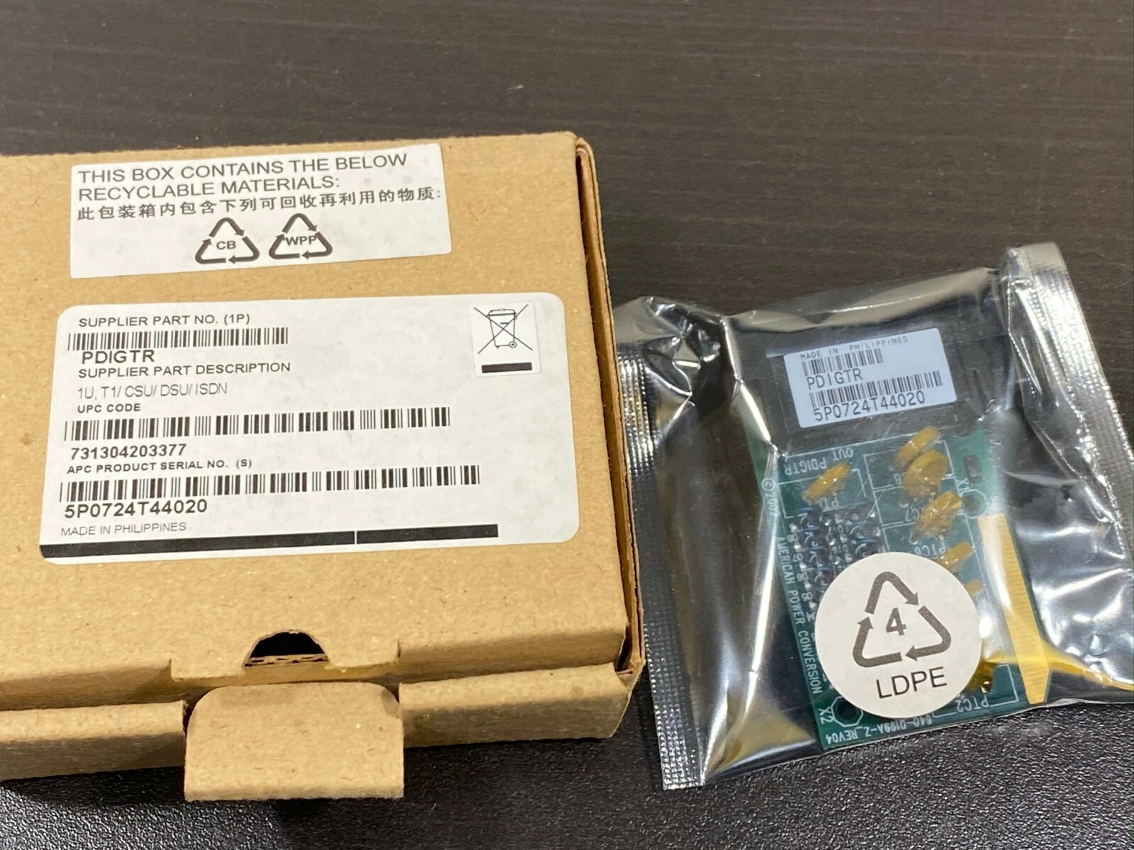 STARLIGHT- New Apc Pdigtr Rj45 Module Surge Suppression Grounding 1Ru ...