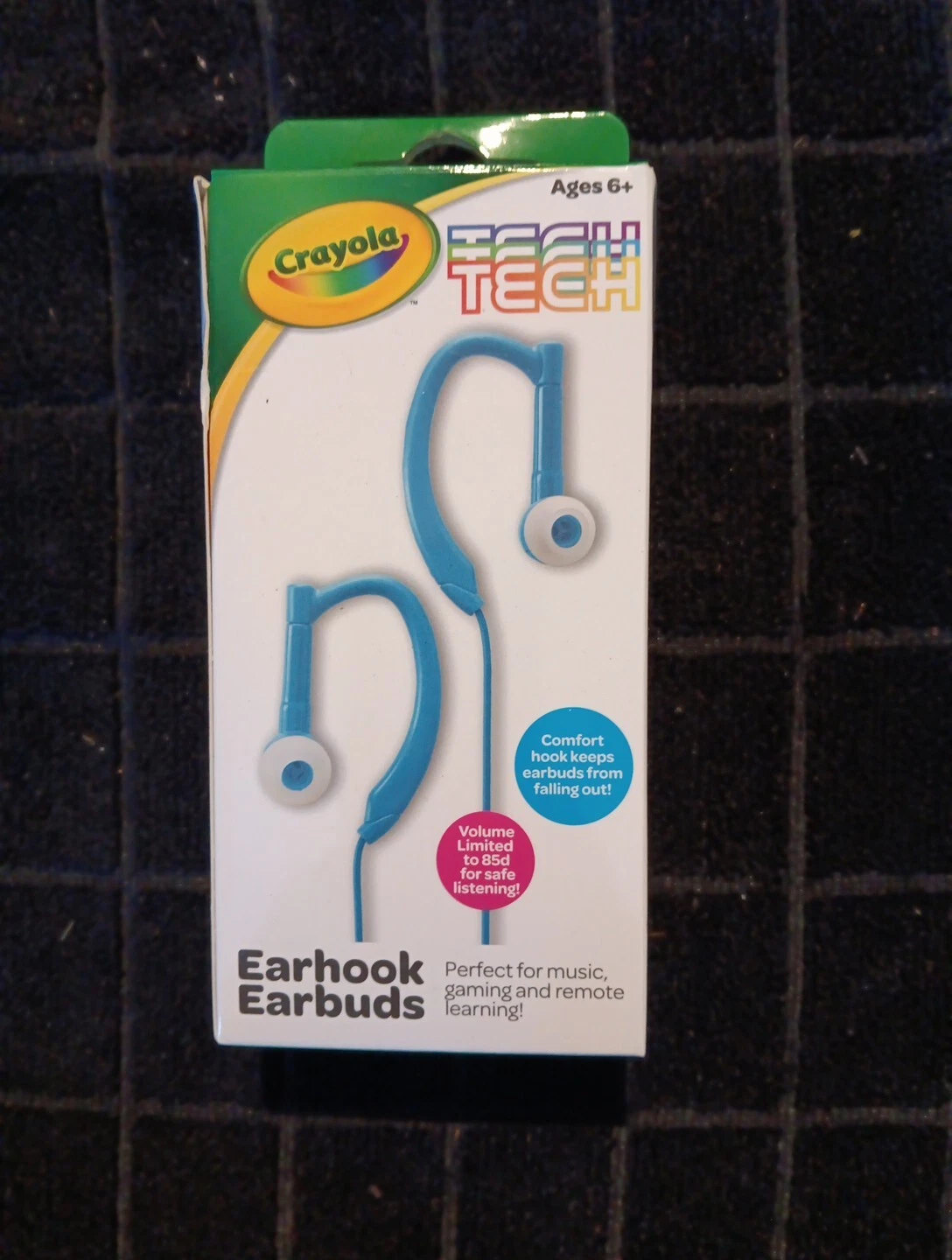 STARLIGHT- New Crayola Tech Wired Earhook Earbuds Blue Ages 6+ Safe ...