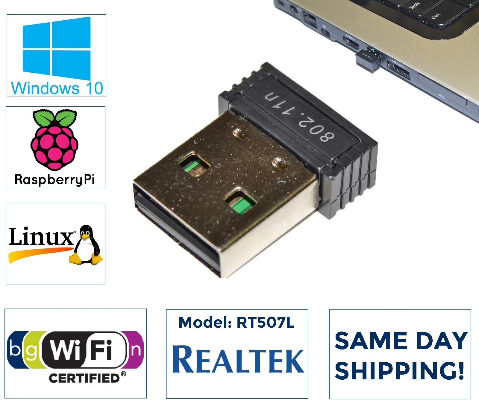 STARLIGHT- New Genuine Realtek Rtl8188 Usb Wifi Wireless 802.11B/G/N ...