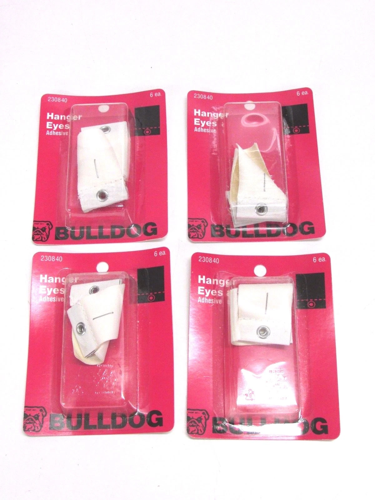 STARLIGHT- New! Lot Of (24) Bulldog Cloth Hanger Eyes W/ Adhesive ...