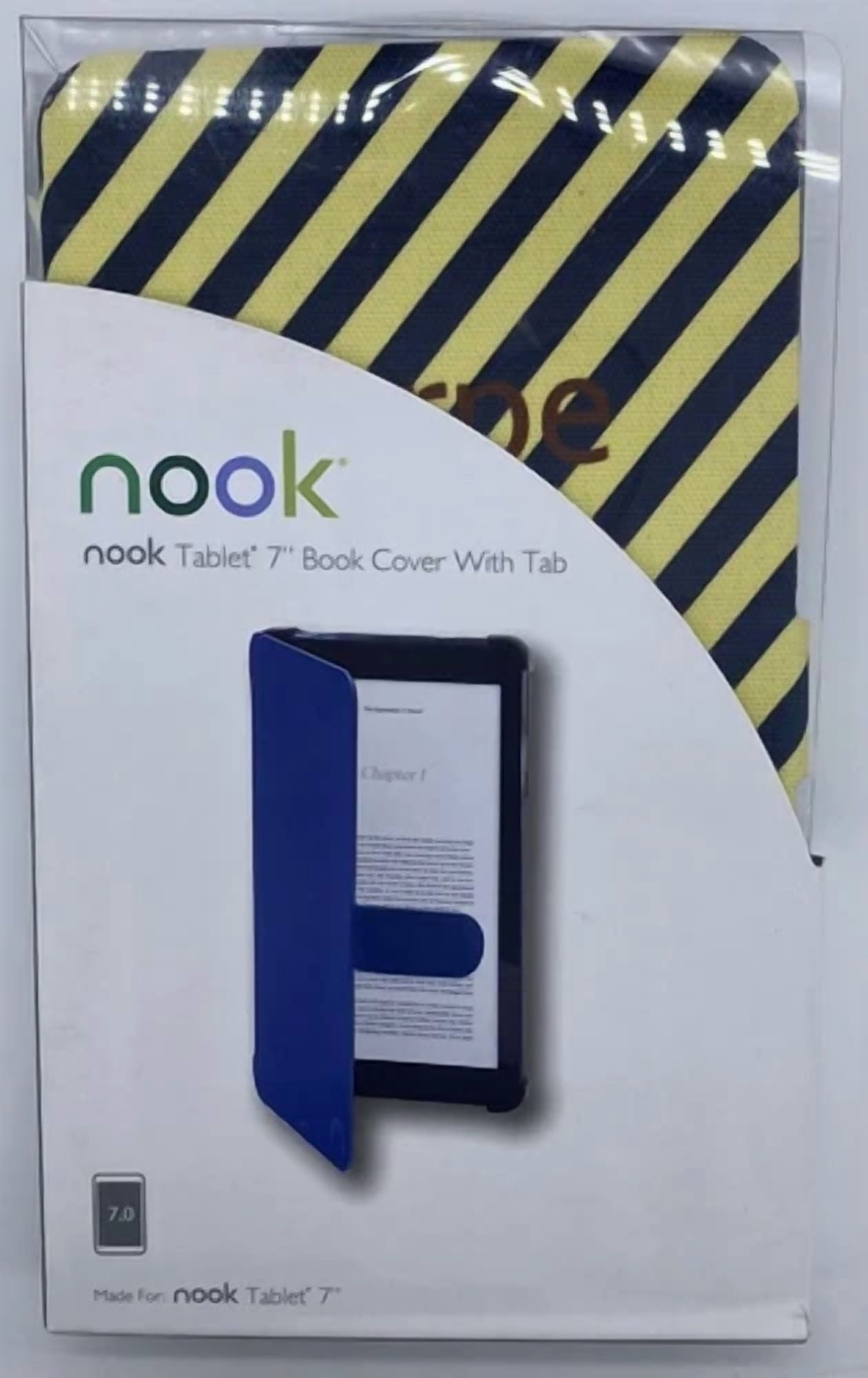 STARLIGHT- Nook Tablet 7 Book Cover Striped Carpe Diem With Tab Brand ...