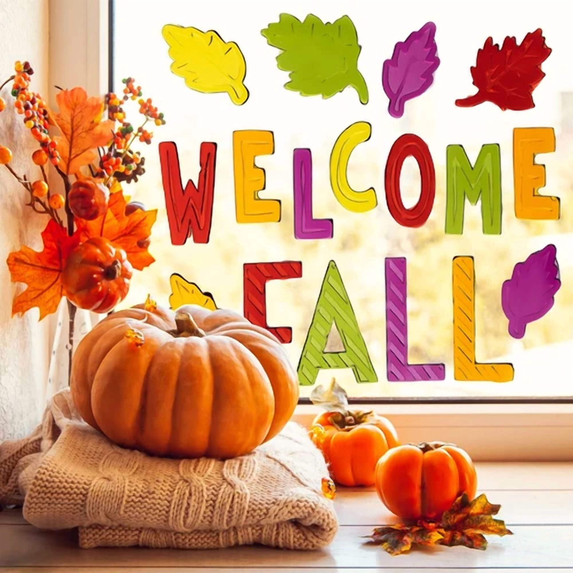 STARLIGHT- Northlight Burgundy And Orange Welcome Fall Thanksgiving Gel ...
