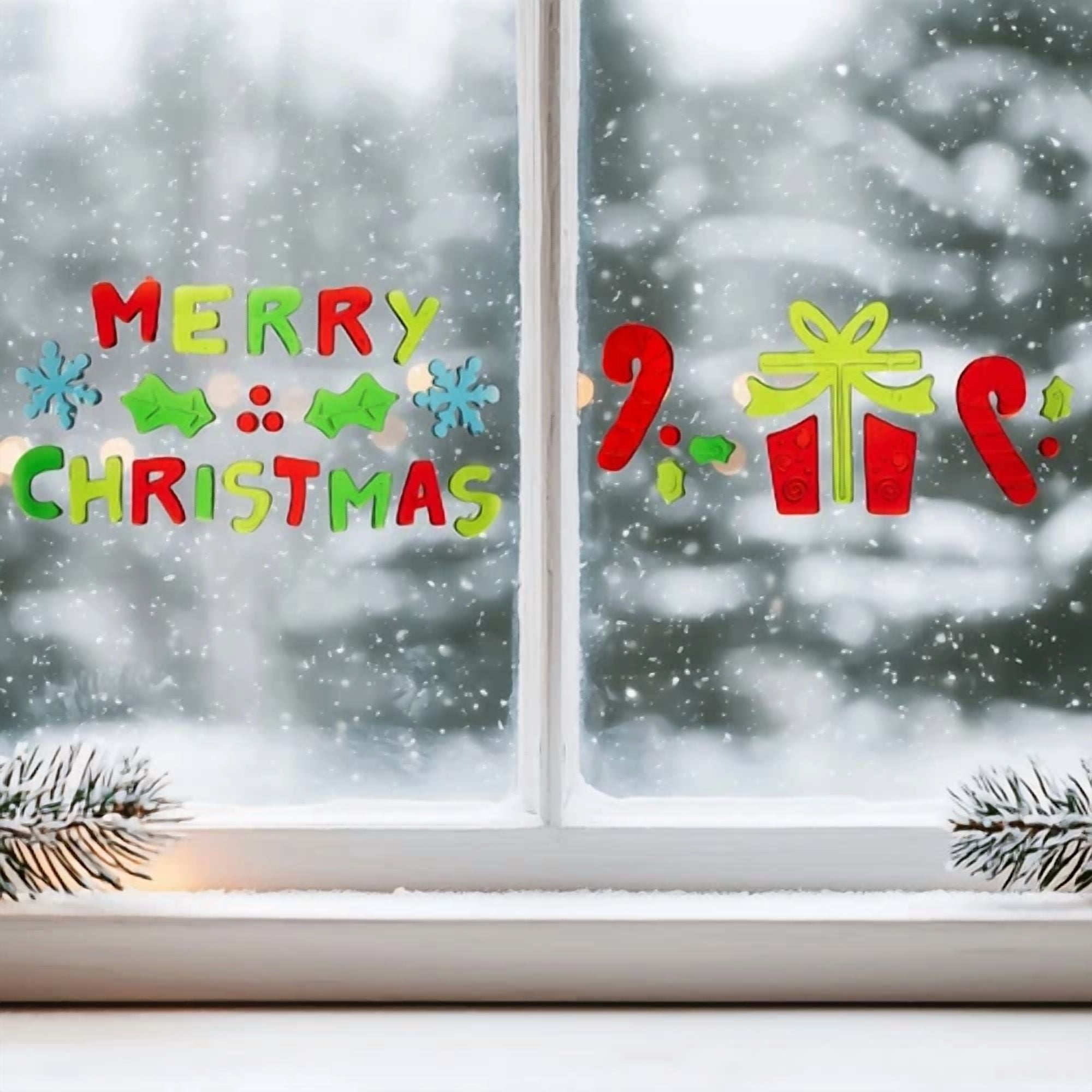 STARLIGHT- Northlight Red And Green "Merry Christmas" Gel Christmas ...