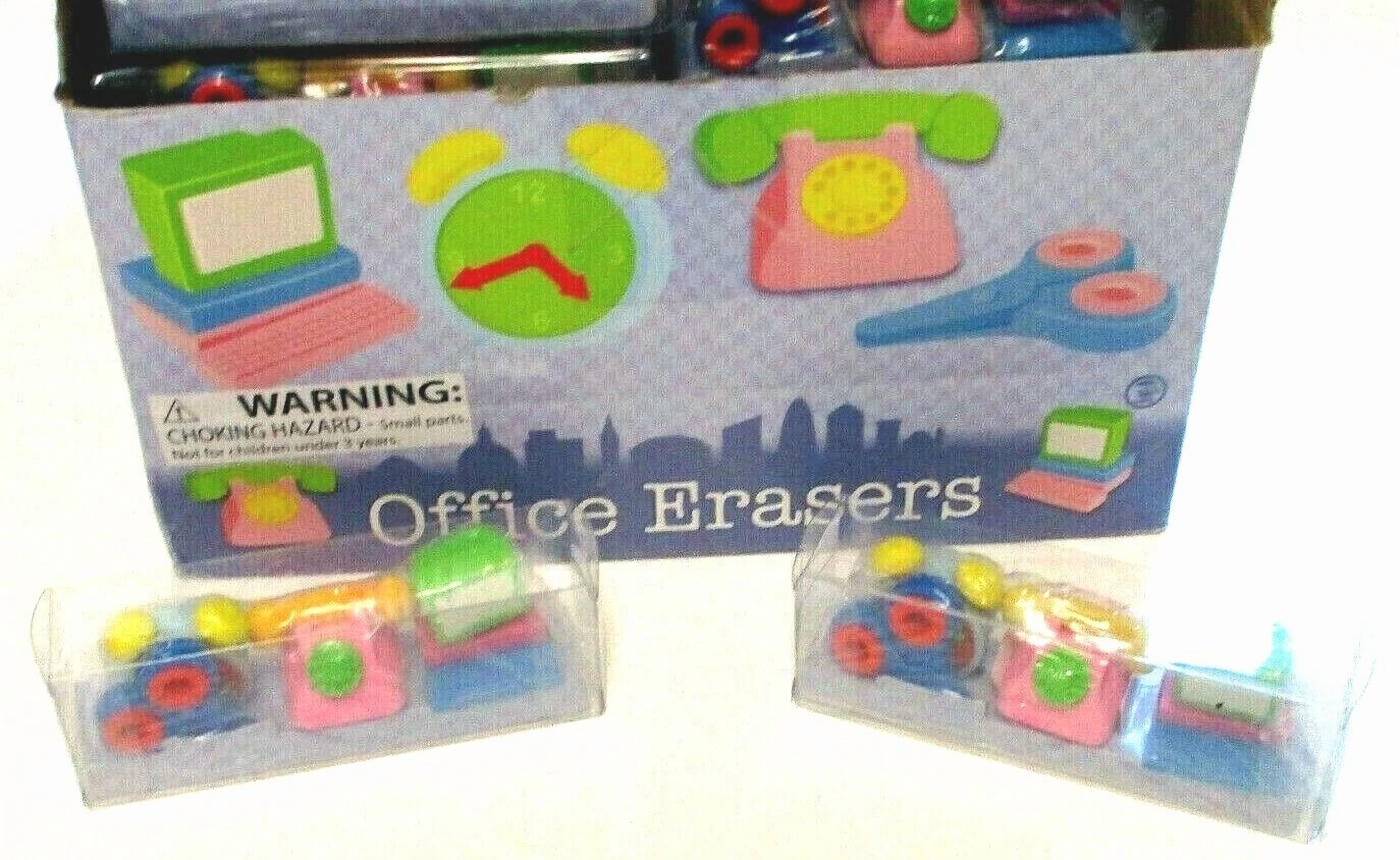 STARLIGHT- Office Erasers - 4 Office Themed Erasers Per Box - Play, Doll Houses, Crafts ...