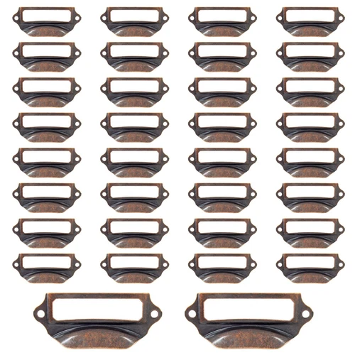 STARLIGHT- Office Library File Drawer Tag Frame Label Holder 30Pcs ...