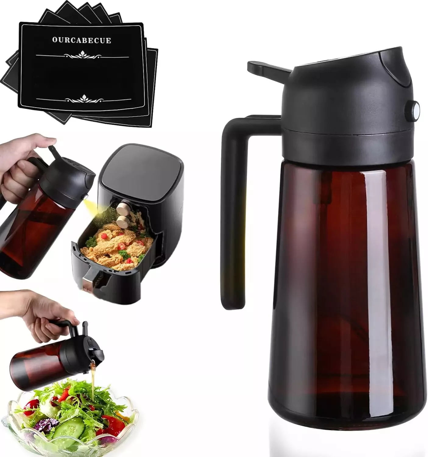 STARLIGHT- Oil Sprayer For Cooking, Kitchen Maiden 2 In 1 Spray And ...