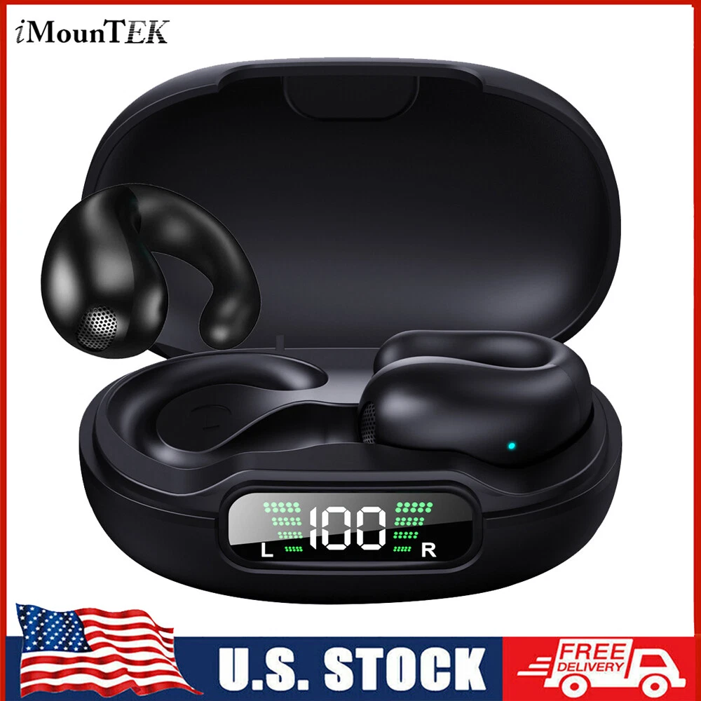 STARLIGHT- Open Ear Clip Wireless Earbuds V5.3 Sports Earphones Stereo ...
