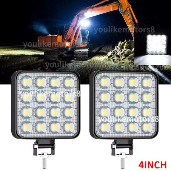STARLIGHT- Pair 4'' Inch 50W Led Spot Work Lights Fit Caterpillar ...
