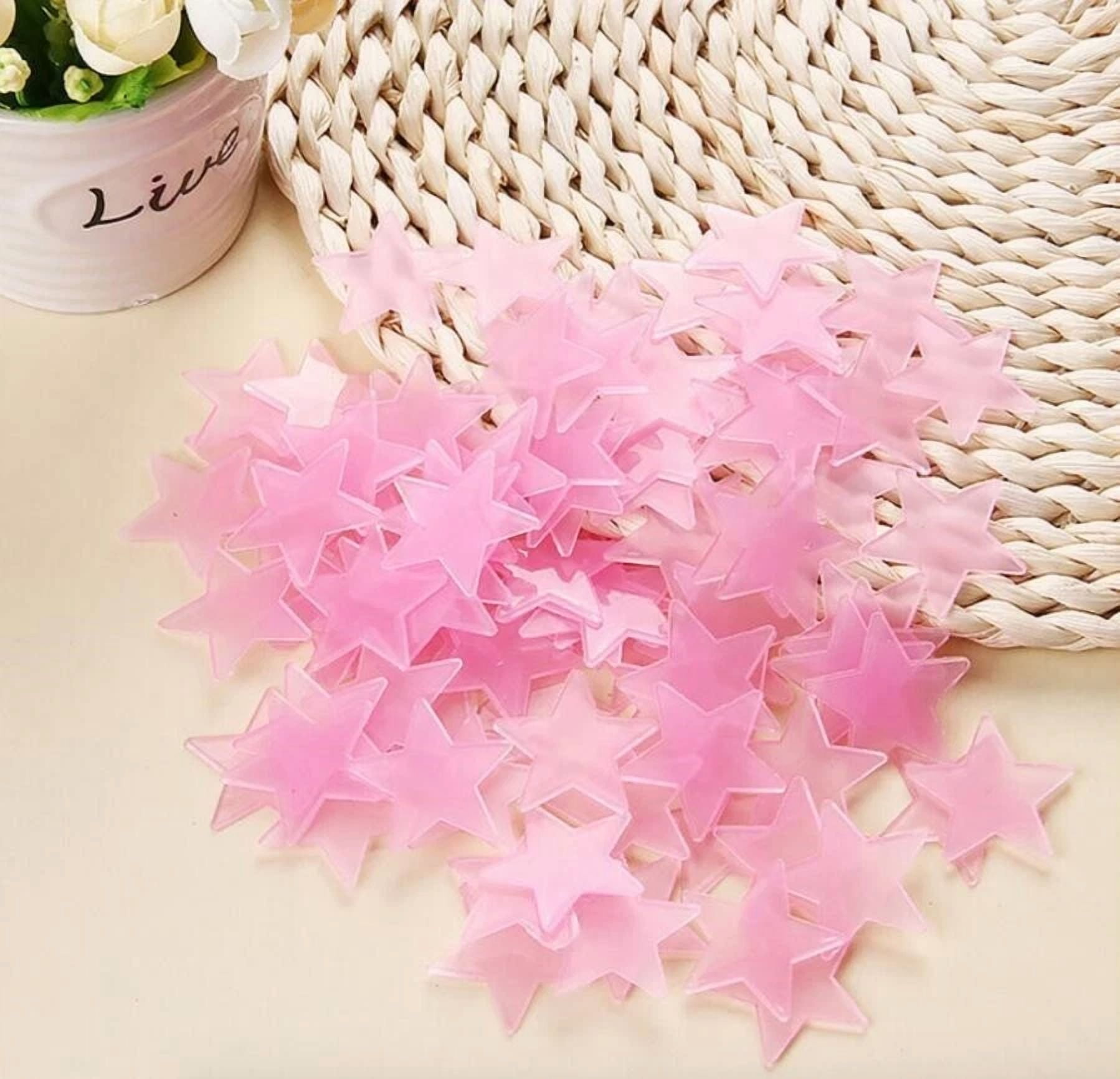 STARLIGHT- Pink 200 X 3D Home Wall Ceiling Glow In The Dark Stars Room ...