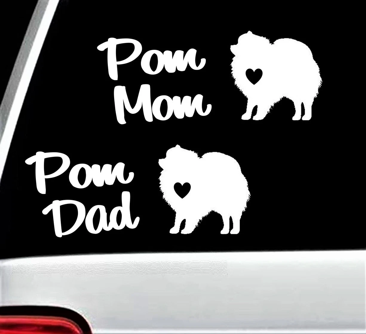 STARLIGHT- Pomeranian Pom Mom Pom Dad Pet Decal Sticker Set For Car ...