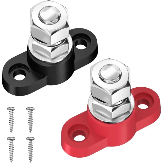 STARLIGHT- Power Distribution Block 12V 3/8" Single Stud Bus Bar M10 ...