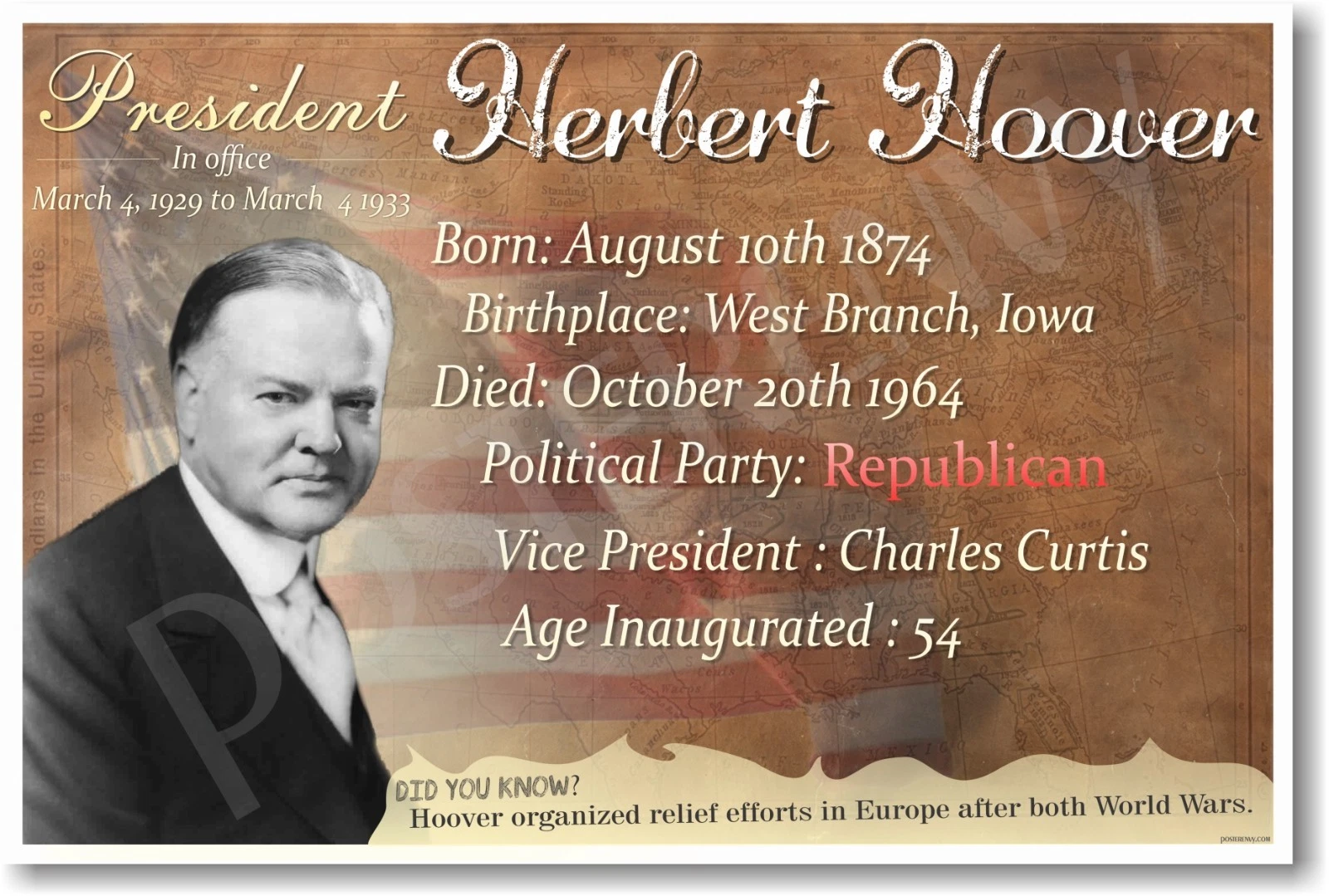 STARLIGHT- Presidential Series - U.S. President Herbert Hoover New ...
