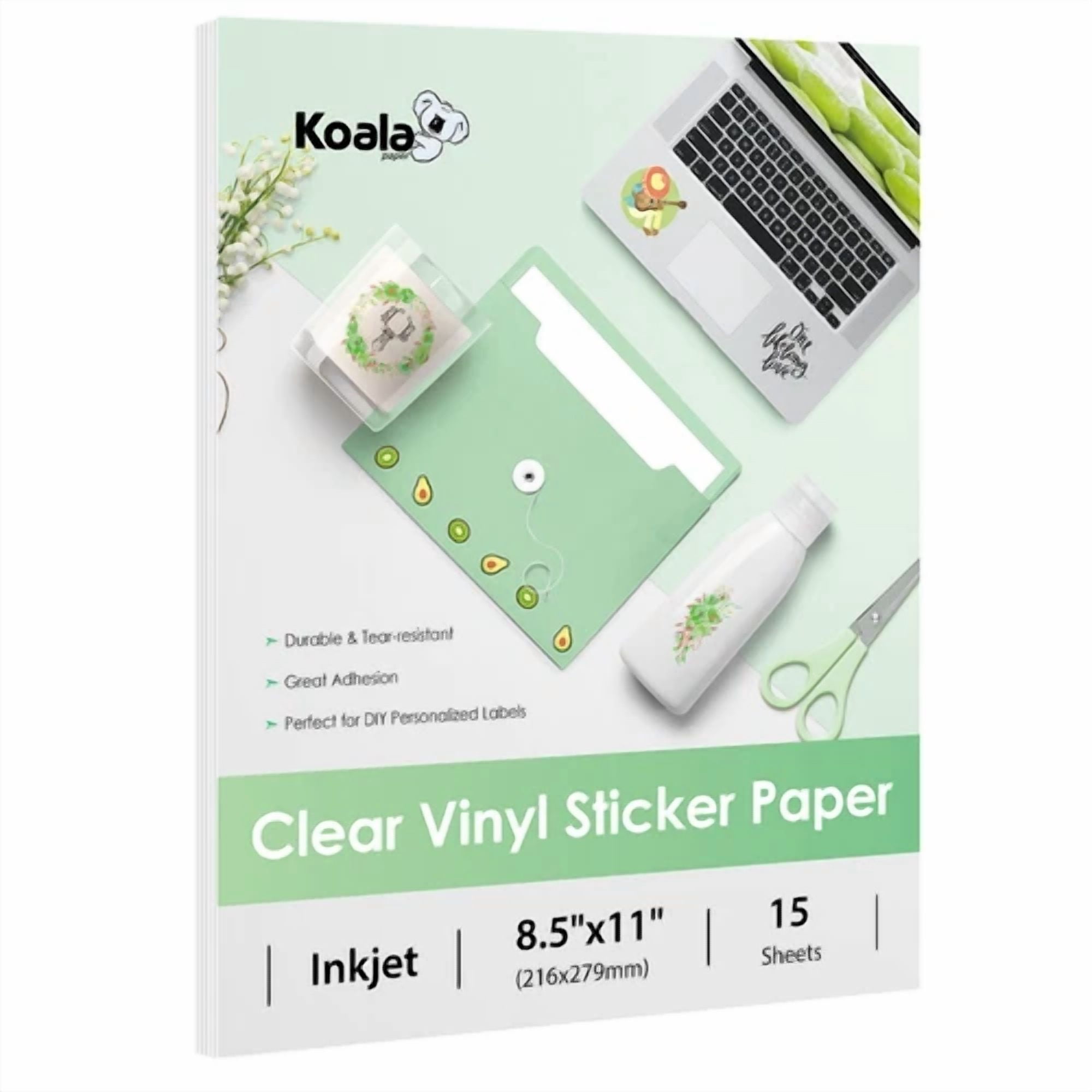 STARLIGHT- Printable Vinyl Sticker Paper For Inkjet Printer 8.5X11 In ...
