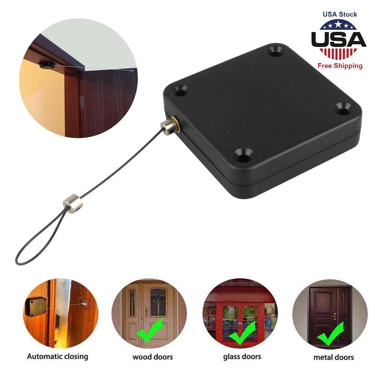 STARLIGHT- For Home Office Doors Punch-Free Automatic Sensor Door ...