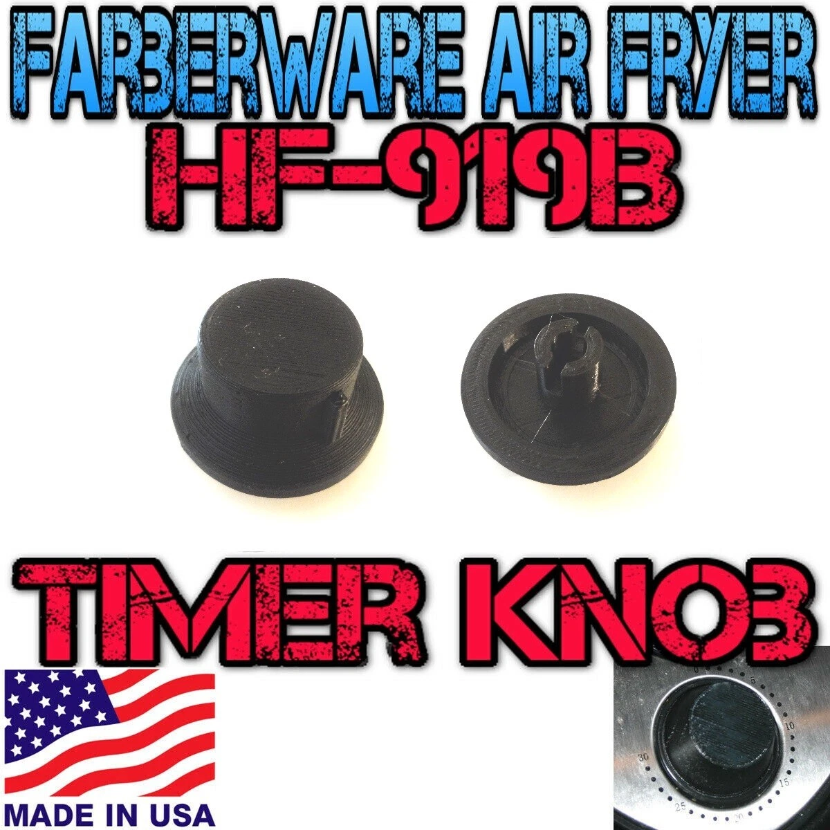 STARLIGHT- Replacement Timer Knob For Faberware Air Fryer Hf-919B Pin ...