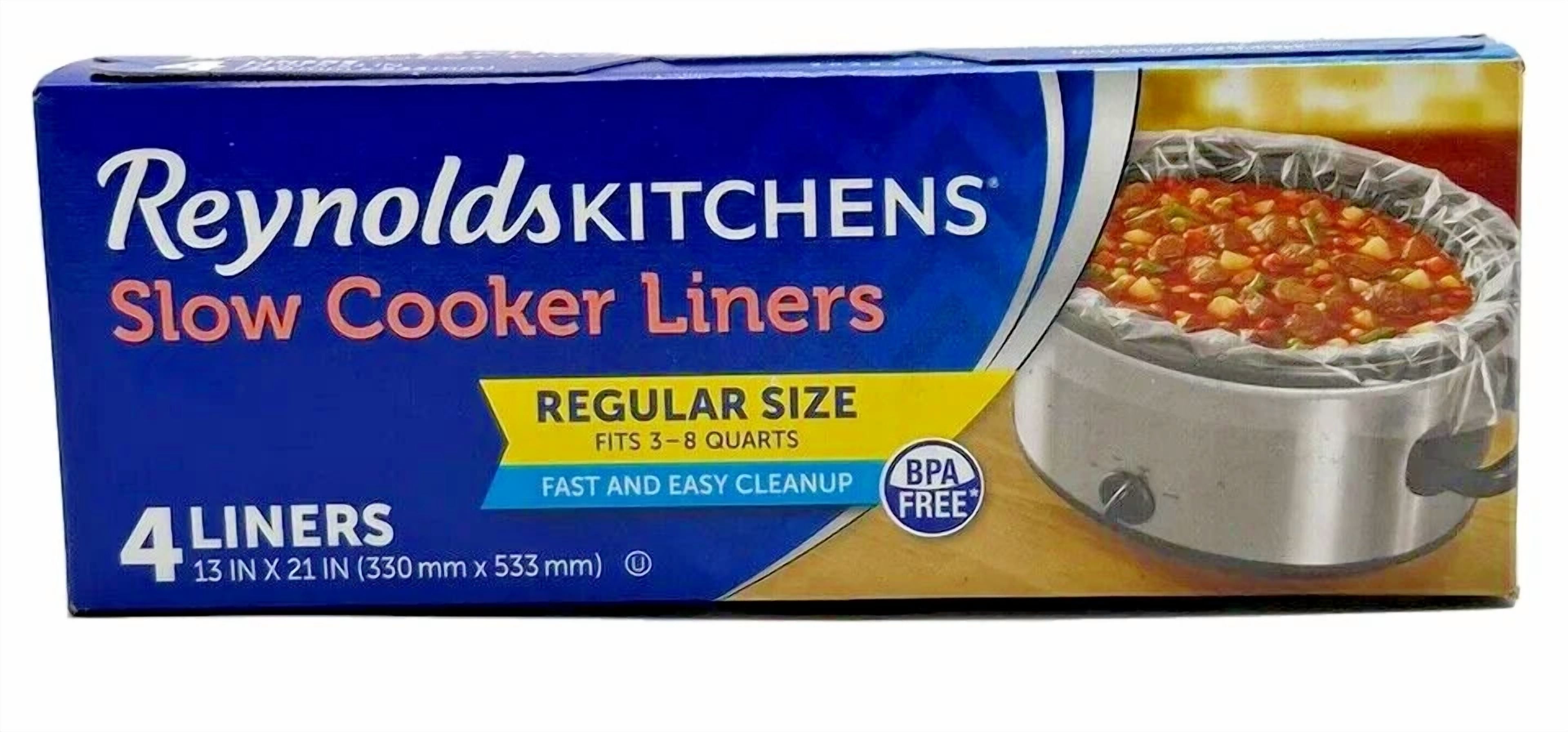 STARLIGHT- Reynolds Slow Cooker 4 Liners Fits 3 To 8 Quart Round & Oval ...