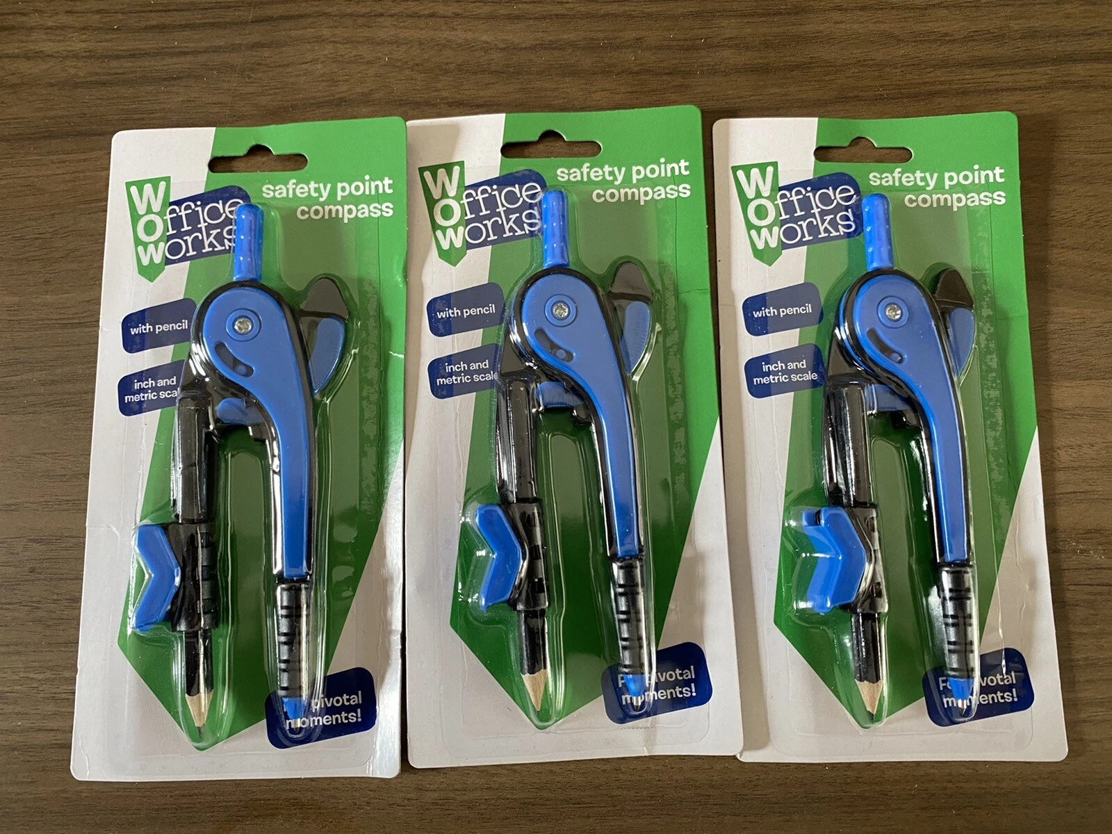 STARLIGHT- Safety Point Compass- Office Works Lot Of 3 - Walmart.com