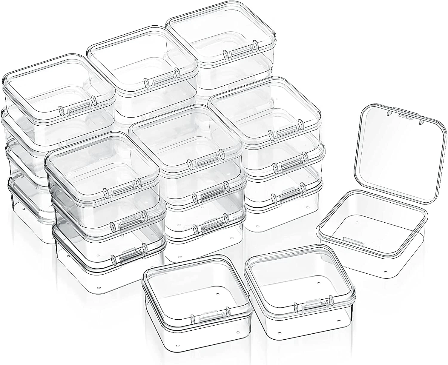 STARLIGHT- Satinior 24 Packs Small Clear Plastic Beads Storage ...