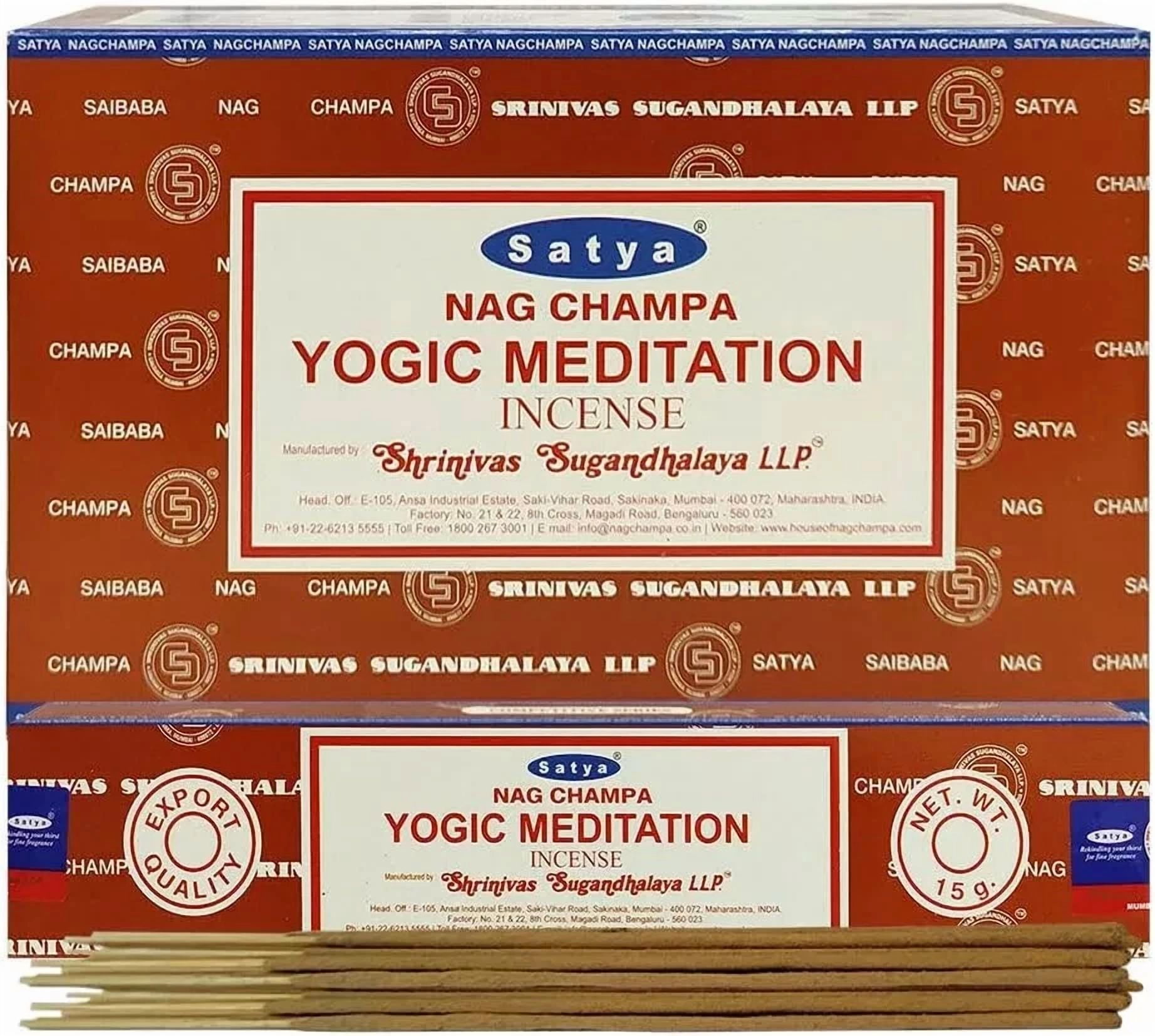 STARLIGHT- Satya Nag Champa Yogic Meditation Incense Sticks Pack 15 Gms ...