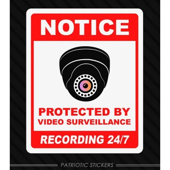 STARLIGHT- Security Camera Sticker Protected Video Recording Cctv ...
