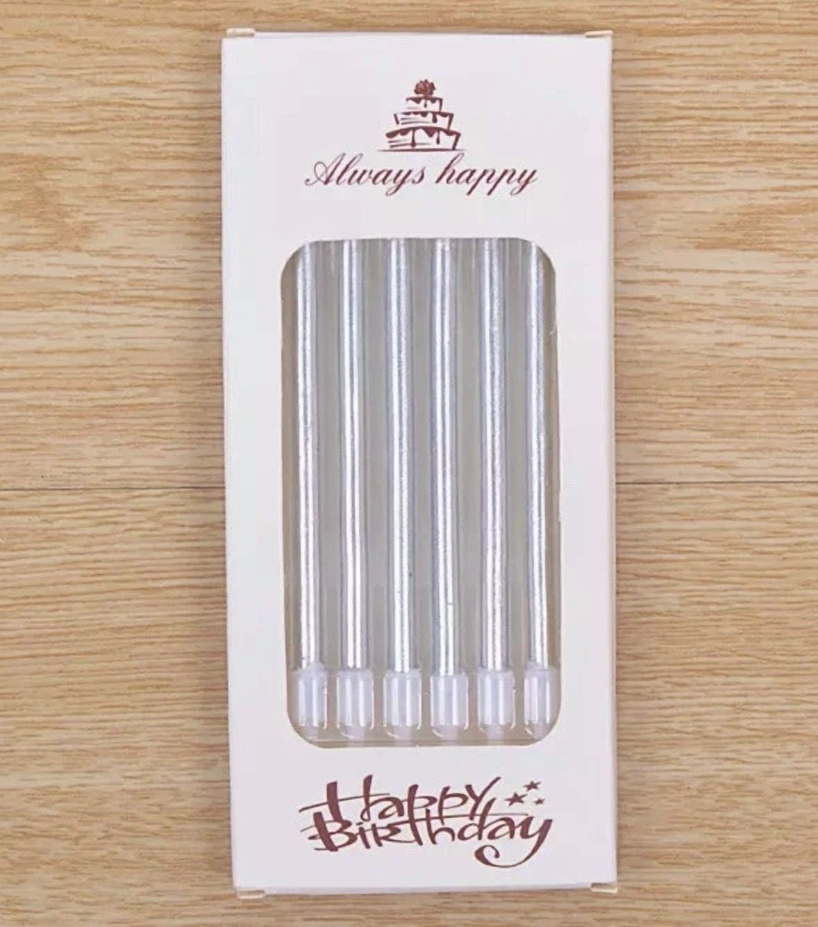 STARLIGHT- Silver Birthday Candles - Pack Of 6 - Walmart.com