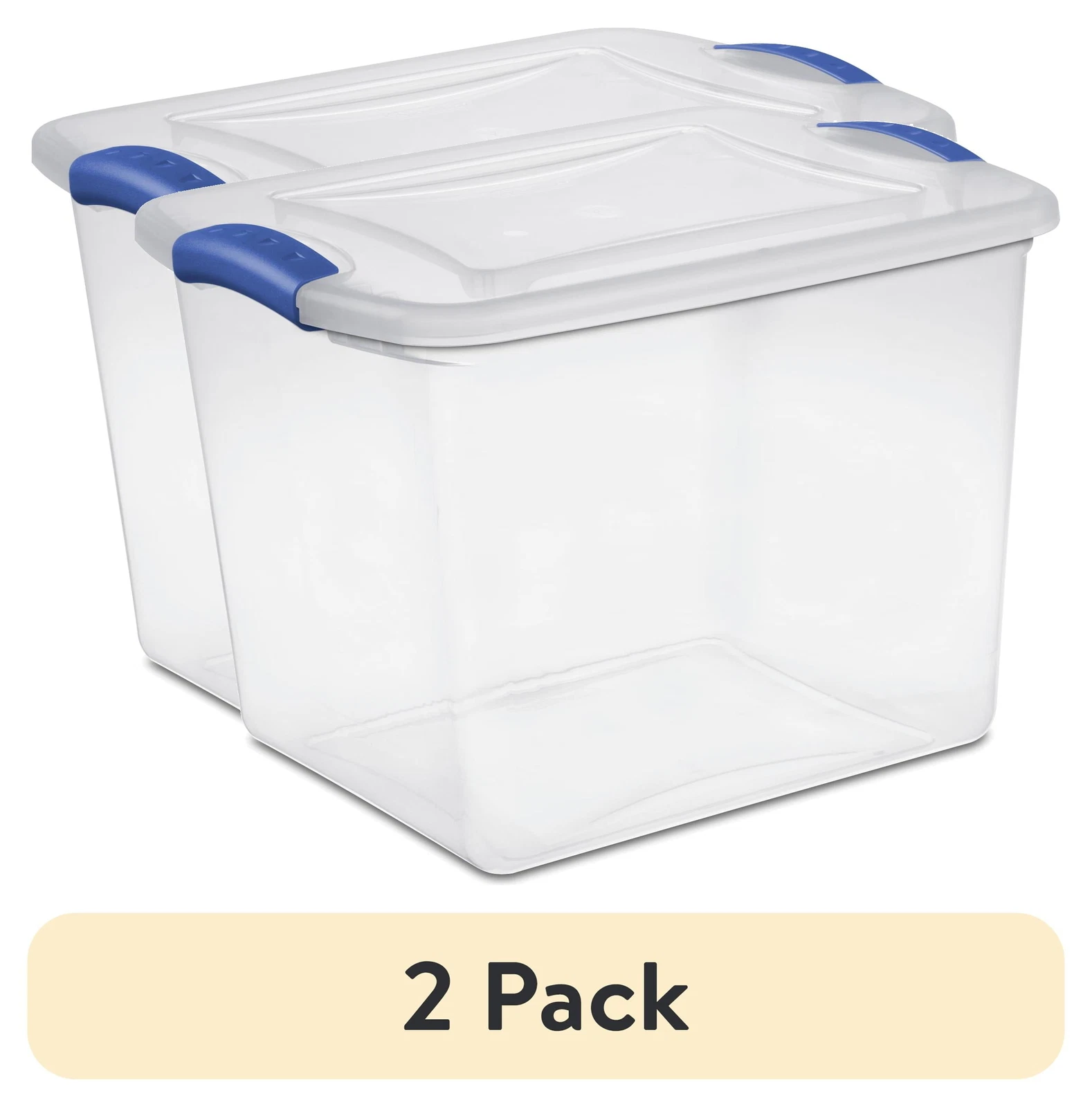 STARLIGHT- Small Storage Bin, 27 Quart Clear Plastic Storage Container ...