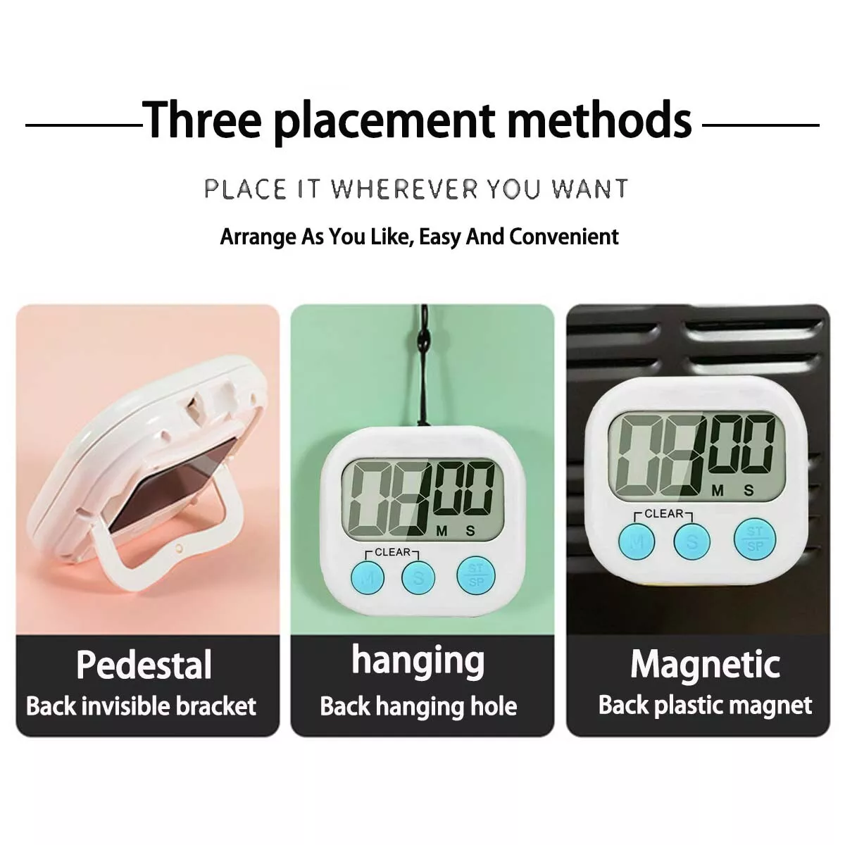 STARLIGHT- Small Timer Kitchen Baking Countdown Timer Student Learning ...
