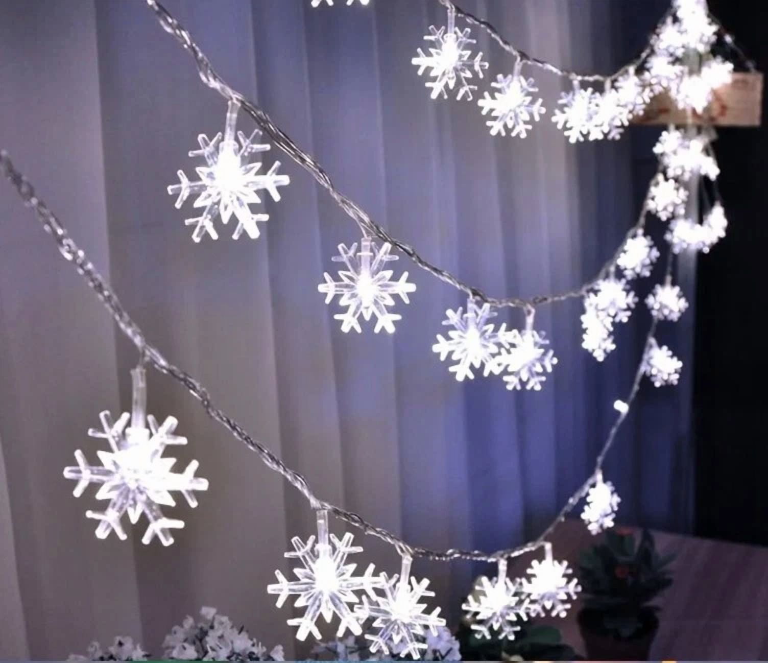 STARLIGHT- Snowflake Christmas Led Lights String Garland Christmas ...