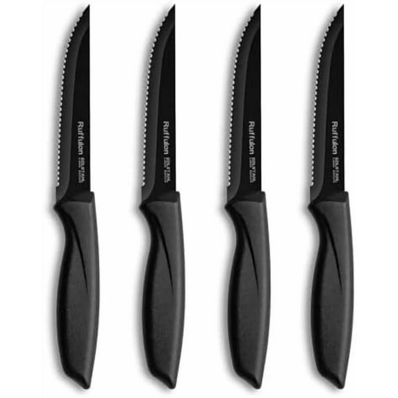 STARLIGHT- Steak Knife Set Of 4,Serrated Edge Stainless Steel Steak ...