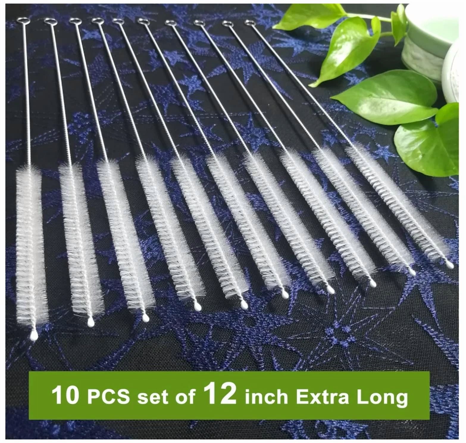 STARLIGHT- Straw Cleaner Brush Extend 12 Inch Extra Wide 12Mm Diam Pipe ...