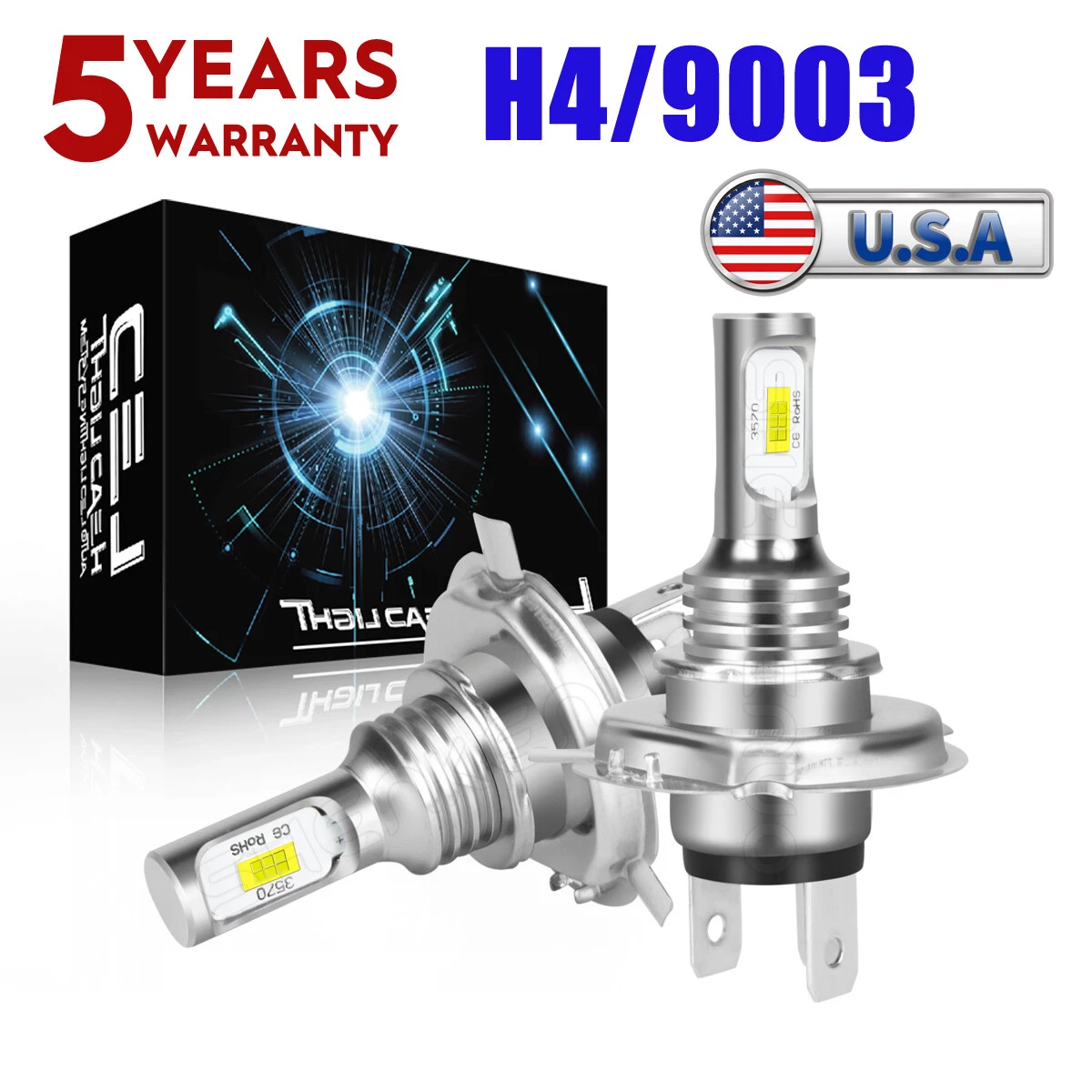 STARLIGHT- Super Bright Csp Led Headlight Bulbs For Honda Vt750C Shadow ...