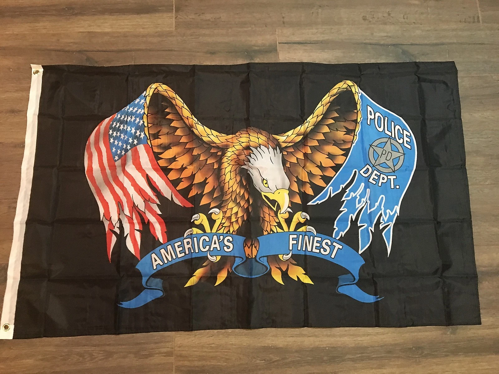 STARLIGHT- Thin Blue Line Americas Finest American Eagle Banner Flags ...