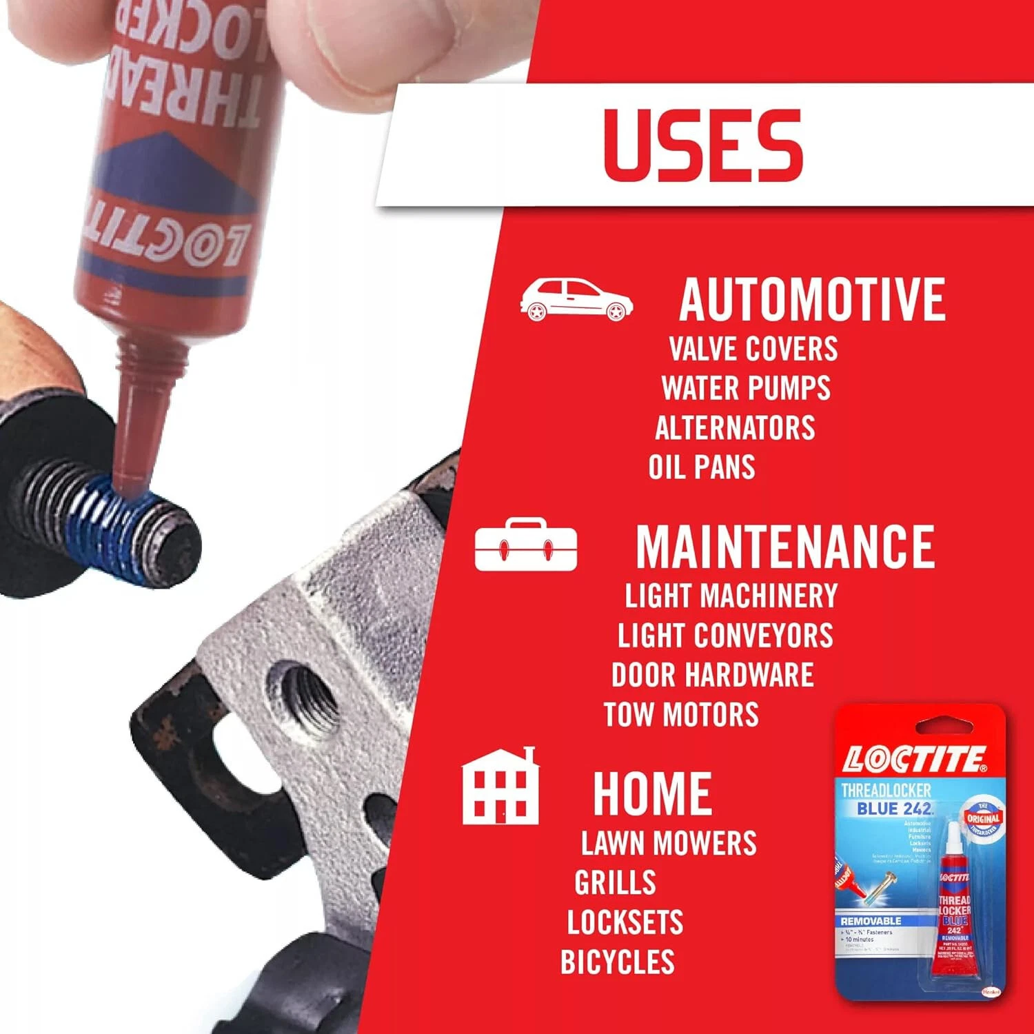 STARLIGHT- Threadlocker Blue 242 - Removable Thread Lock Glue For Nuts ...