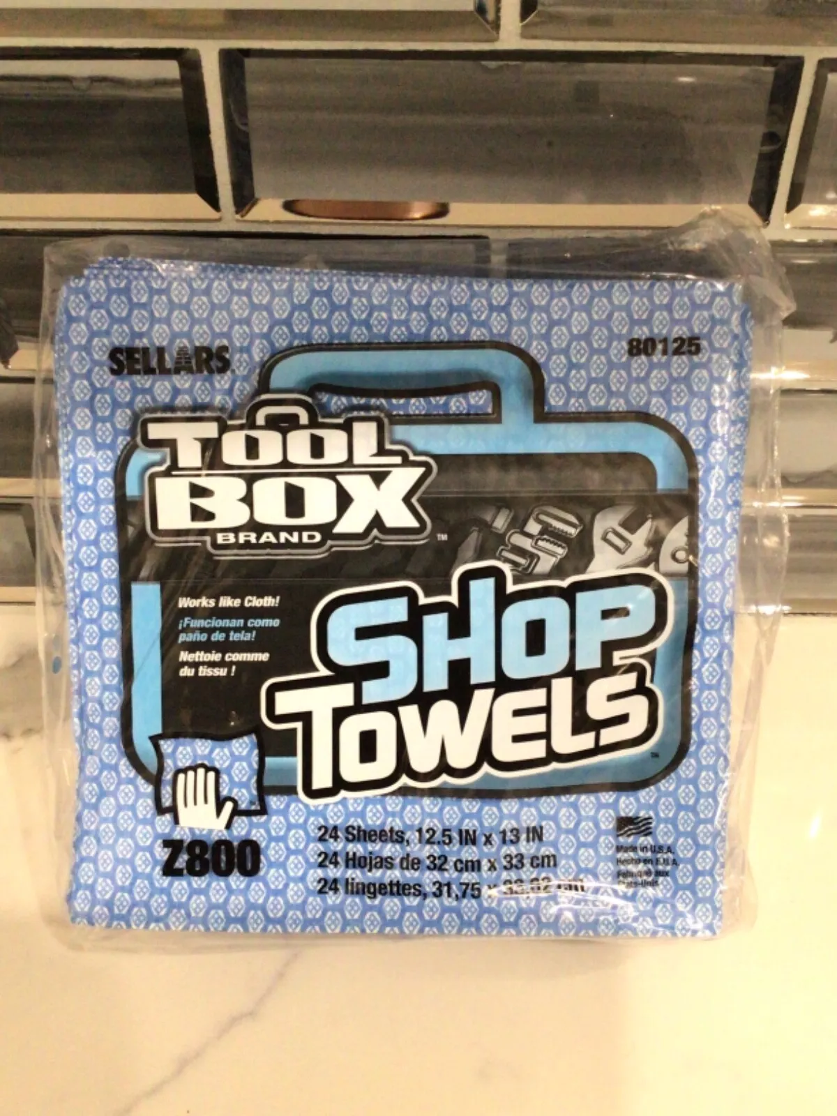 STARLIGHT- Tool Box Brand Shop Towels 24 Sheets 12.5”X13” Brand New ...